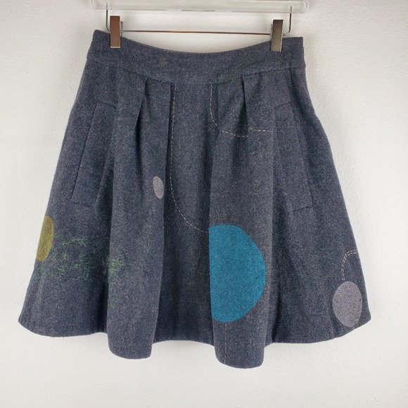 Lithe | Skirts | Vintage Skirt Lithe Anthropologie Grey Blue Wool ...